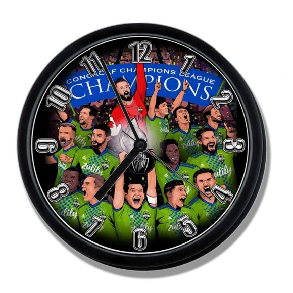 Clock | Wall Decor | Seattle Sounders Concacaf Champions League Clock ...